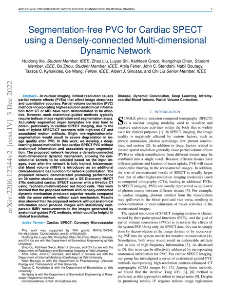 Pdf Segmentation Free Pvc For Cardiac Spect Using A Densely Connected Multi Dimensional