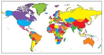World Maps Mega Bundle Clip Art Countries And Maps Of The World
