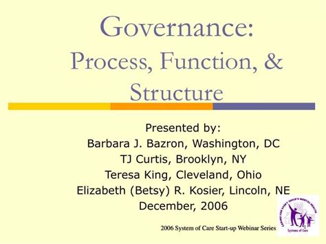 PPT Governance Process Function Structure PowerPoint