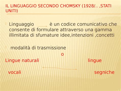 Chomsky E La Teoria Del Linguaggio Schemi E Mappe Concettuali Di