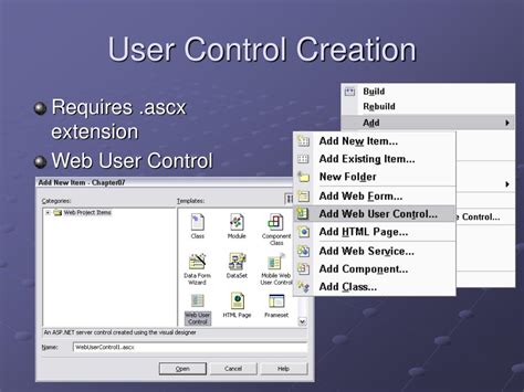 ppt chapter 7 building user controls and custom web controls
