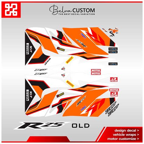 Jual Striping R25 Old Livery HRC Racing Tri Color Stiker Motor Yamaha