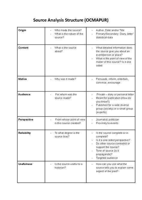 Source Analysis Structure Studocu Source Analysis Structure Studocu