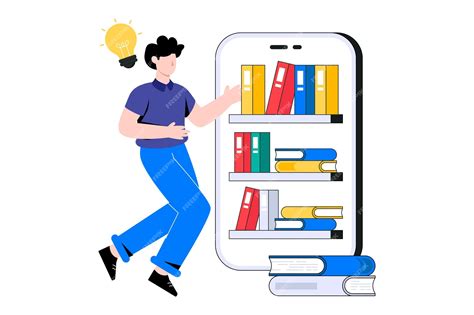 책 도서관 평면 스타일 디자인 벡터 일러스트 레이 션 재고 일러스트 프리미엄 벡터