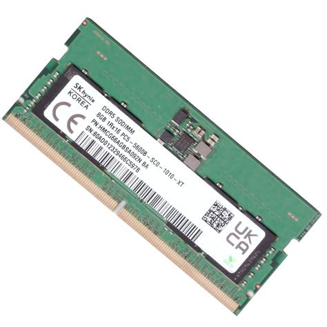 Sk Hynix Ddr5 Sodimm 8gb 1rx16 Pc5 5600b Sc0 1010 Xt Hmcg66agbsa092n Ba