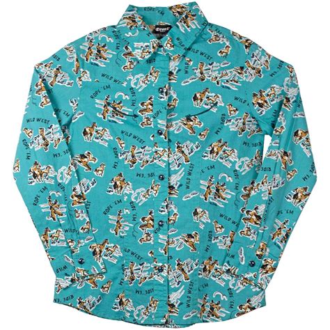 Cruel Denim Girls Cowgirl Print Snap Shirt Lammles Lammles