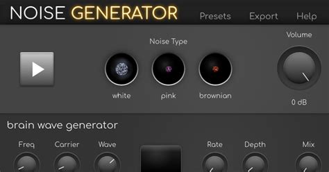 Noise Generator Online White Pink Brownian Noise 29a Ch