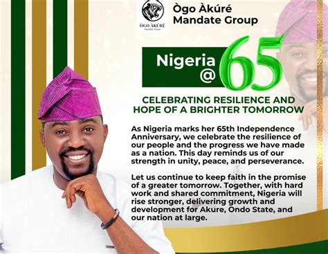 Nigeria 65 Ògo Àkúré Mandate Group Felicitates Citizens Demands