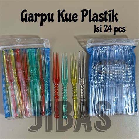 Jual Garpu Kue Plastik Warna Warni Bening Royal Garpu Buah Cake Ulang