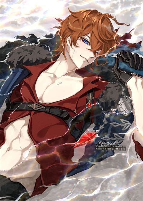 Half Gloves Black Gloves Parted Bangs Orange Hair Manga Pictures