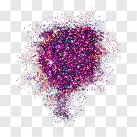 Download Glittery Heart In Pink Purple And Blue Sparkles Pngs Online