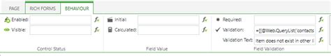 Field Validation Check Values In Separate List Skybow Portal
