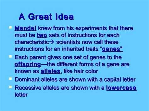 Mendel And His Peas Ppt