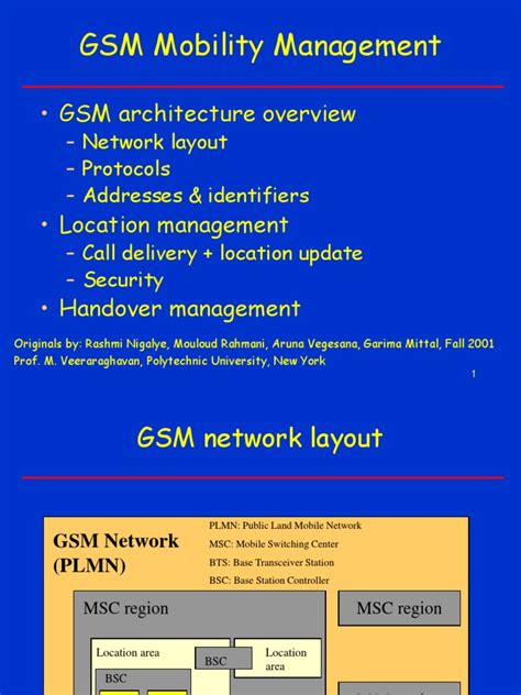 Gsm Mobility Management Pdf Telecommunications Engineering