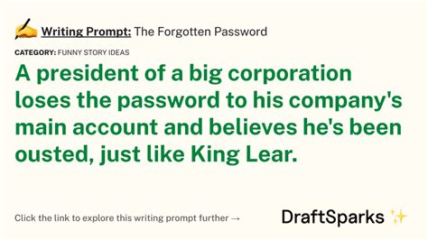 1 Password Writing Prompts