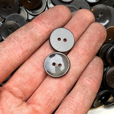 Brown Grey Button 18mm 1970