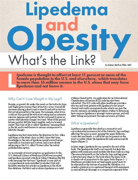 Lipedema And Obesity Obesity Action Coalition Artofit