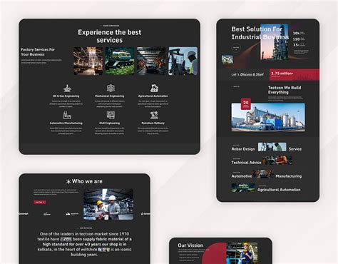Tectxon Industry And Factory Html5 Template Behance