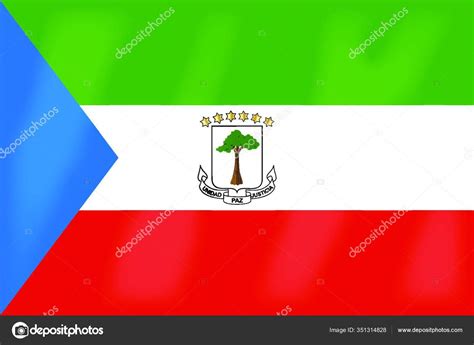 Flag African Country Equatorial Guinea Stock Vector By