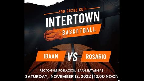 Ibaan Vs Rosario Intertown Basketball Youtube