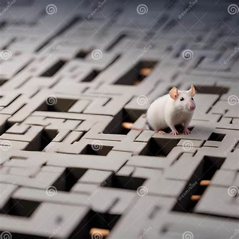 A Laboratory Rat Navigating A Maze During A Behavioral Psychology Experiment2 Stock Illustration