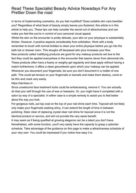 How You Can Have Wonderful Epidermis At Any Ageyavtx Pdf Pdf Docdroid