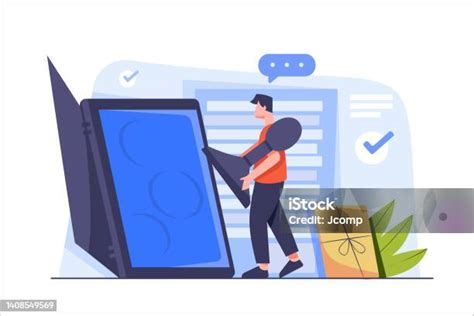 디지털 서명 개념 벡터 만화 일러스트레이션 계약자의 손에 승인 된 스탬프 개념에 대한 스톡 벡터 아트 및 기타 이미지 개념