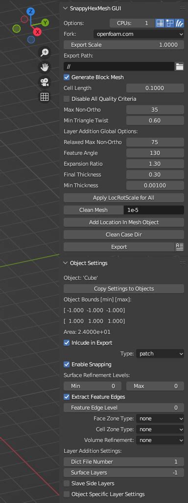 Snappyhexmesh Gui Addon For Blender — Snappyhexmesh Gui Add On For Blender 18 Documentation