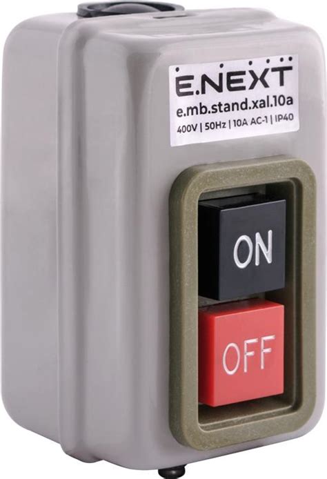 ᐉ Выключатель кнопочный E.NEXT e.mb.stand.xal.10a 3Р 10А 400V IP40 ...