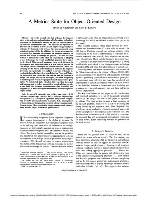 a metrics suite for object oriented design 1994 pdf class