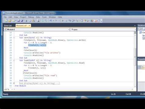 Simple File Handling Using FilePut And FileGet YouTube