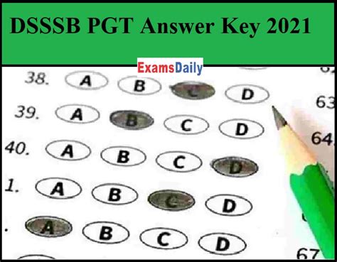Dsssb Pgt Answer Key 2021 Out Check Objection Details Here Exams