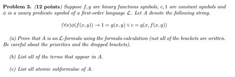 Solved Problem Points Suppose F G Are Binary Chegg