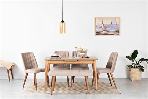 YAPRAK MUTFAK MASA TAKIMI CEVİZ 130X80 FİYATI Vivense