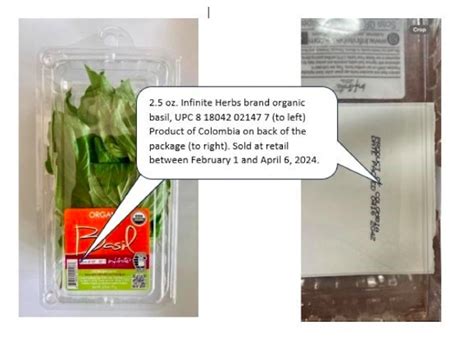 Infinite Herbs Trader Joes Salmonella Basil Recall