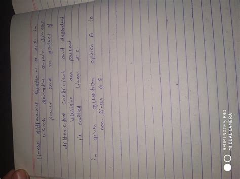 Which Are Of The Following Is Non Linear Differential Equation Begin Array L L Text