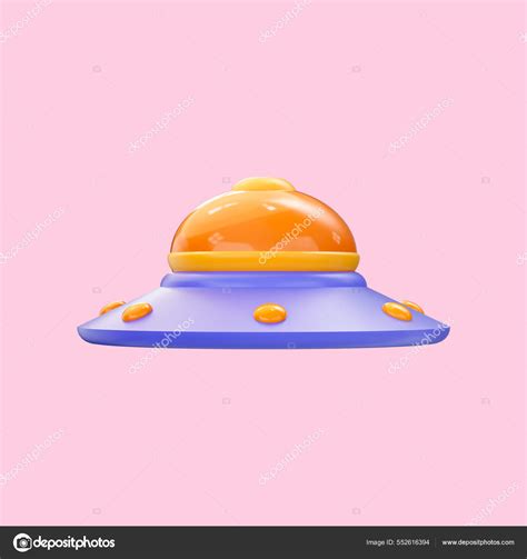 Ufo Ícone Render Conceito Para Nave Alienígena Spec Observatório