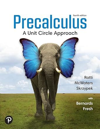 Precalculus Unit Circle Approach STANZATEXTBOOKS