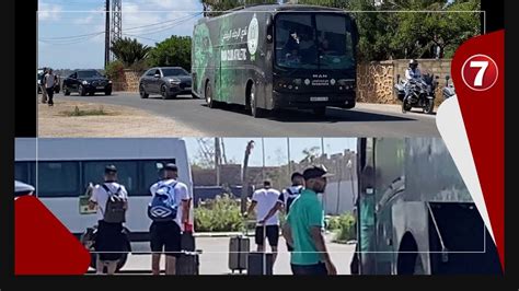 بعد التتويج بلقب كأس العرشلحظة وصول البطل الرجاء الرياضي الى