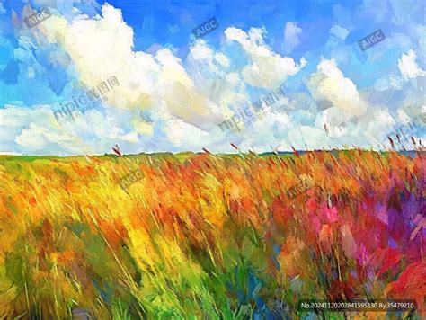 AI创作图草地油画 蓝天白云绿草油画 草地原画 油画大草原 油画草原 野外油画 草原油画 花海油画 蓝天白云鲜花油画 麦田抽象画 麦田油画