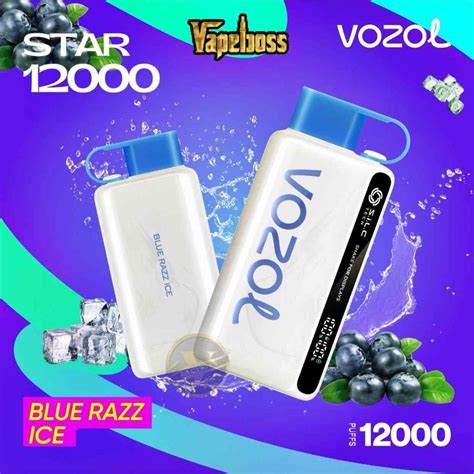 Vozol Star Blue Razz Ice 12000 Puffs Vape Boss