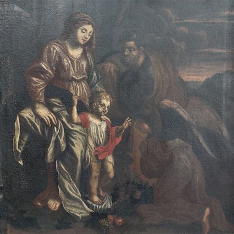 Scuola Romana XVII Sacra Famiglia Durante La Fuga In Egitto Catawiki