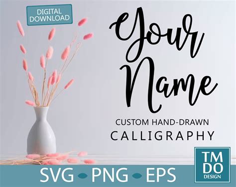 Personalized Name Svg Custom Name Svg Custom Name Calligraphy Handlettered SVG Custom Name