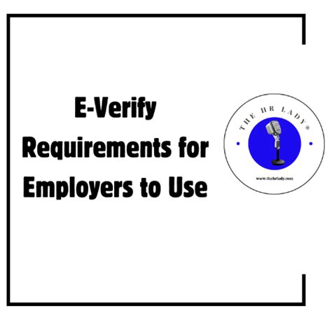 E Verify Requirements The Hr Lady Llc