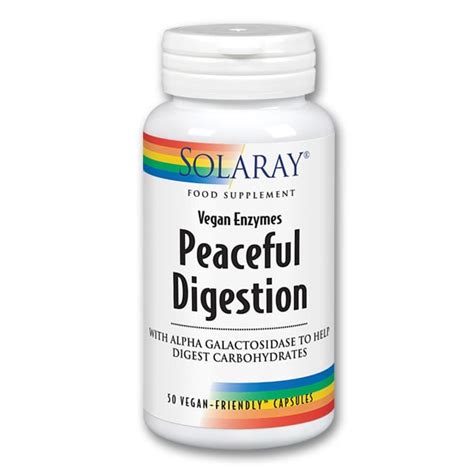 Solaray Peaceful Digestion Vegan Digestive Enzymes Pre Order Caplet