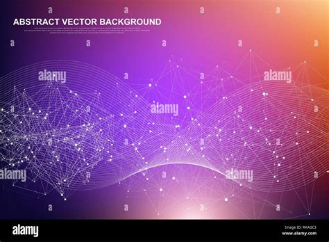 Futuristic Abstract Vector Background Blockchain Technology Deep Web Background Peer To Peer