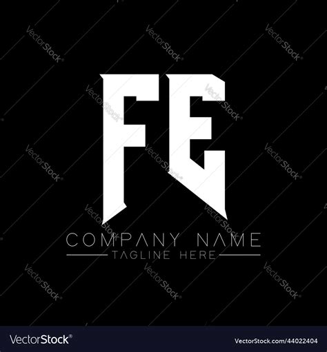 Fe Letter Logo Design Initial Letters Gamings Vector Image