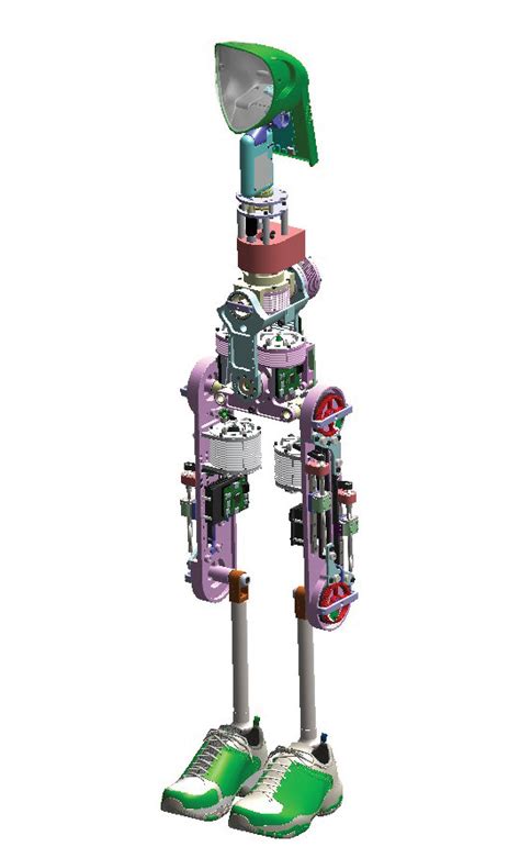 design of herbert a cad model b the 18 dofs the purple dofs are
