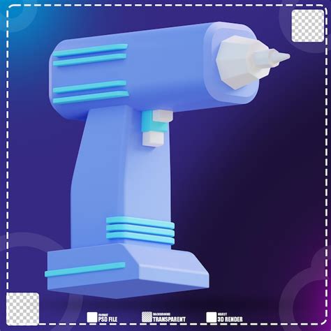 Premium Psd 3d Illustration Drill 3