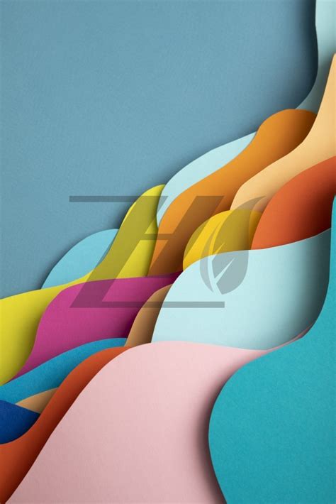 دانلود بکگراند آبی موبایل با موج انتزاعی رنگارنگ دانلود رایگان فایل لایه باز، Psd، وکتور، لوگو